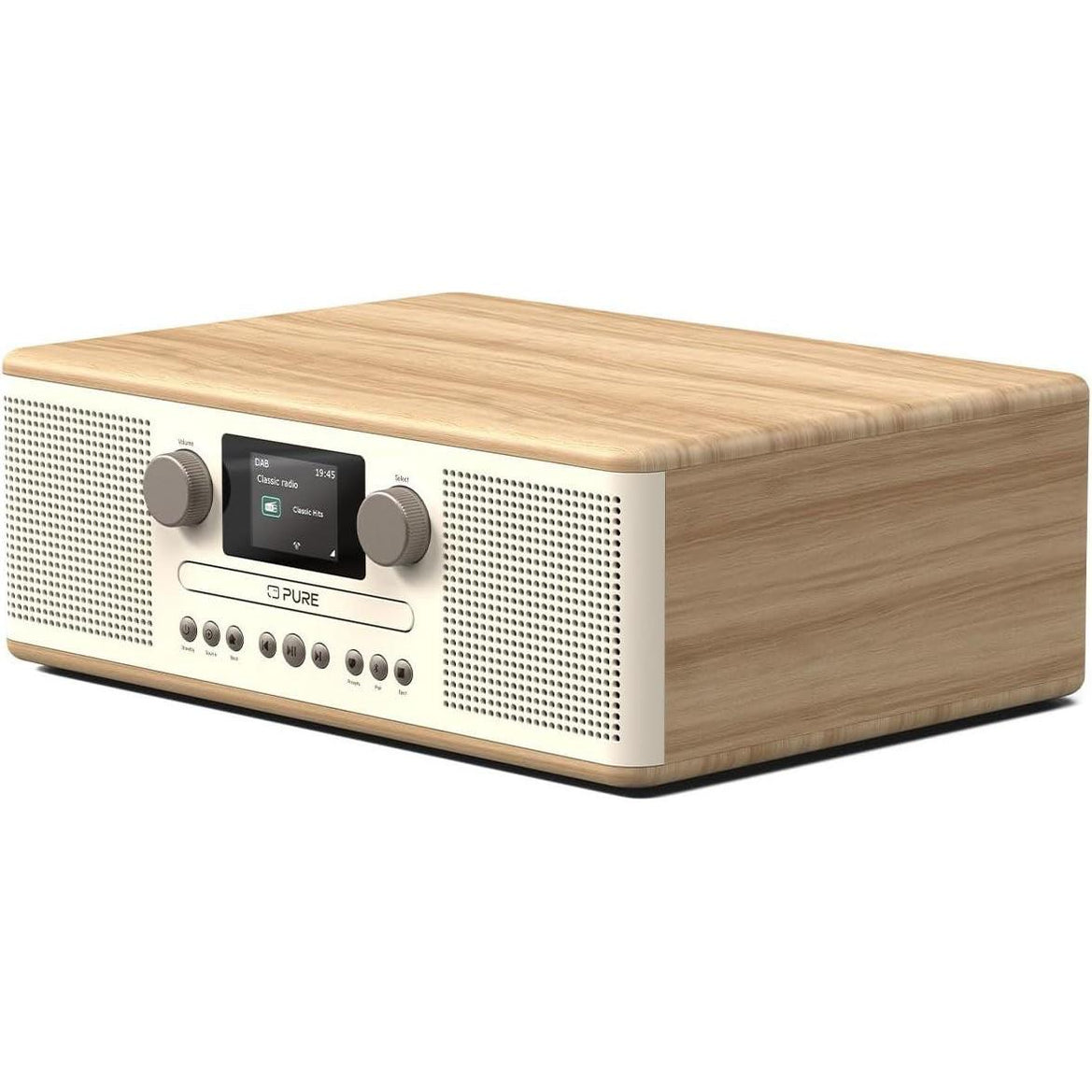 Pure CD-6 Hifi System with CD Player, Bluetooth & Radio Oak ...